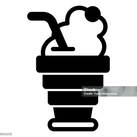 접이식 컵 체리 주스 산소 거품 단단한 아이콘 아이스크림 개념 흰색 배경에 체리 주스 벡터 기호 주스 글리프 스타일의 모바일 개념 웹 디자인 벡터 그래픽 3 명에 대한 스톡