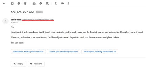 Email Spoofing Example