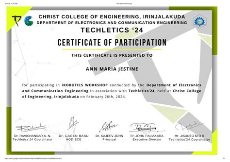 attended irobotics workshop 24 ann maria jestine posted on the topic