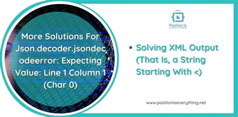 Jsondecoderjsondecodeerror Expecting Value Line 1 Column 1 Char 0 Position Is Everything