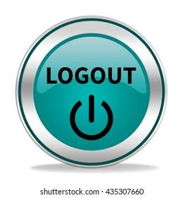 Logout Power Off Icon Glossy Button Stock Illustration 435307660 Shutterstock