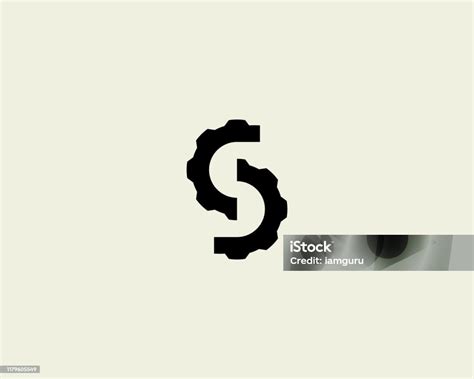 S 편지 서비스 기어 로고 아이콘 디자인 추상 현대 미니멀 스타일 일러스트 수리 톱니 바퀴 벡터 엠블럼 기호 기호 마크 로고