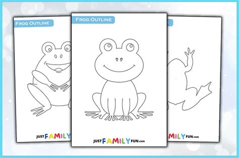 Download Frog Outline PDF Free Printable