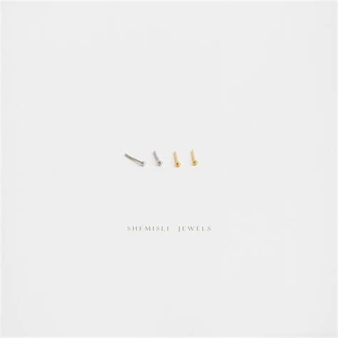 Super Tiny Ball Stud Earring Unisex Gold Silver Shemisli Ss169