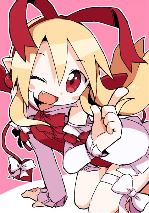 Dokan Dkn Flonne Flonne Fallen Angel Disgaea Makai Senki Disgaea 1girl Arm Support