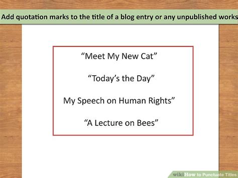 3 Ways To Punctuate Titles WikiHow