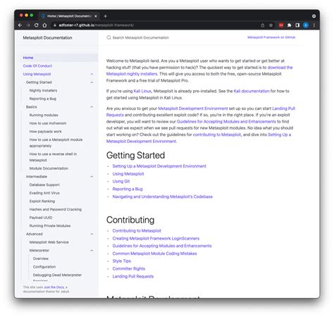 Add Initial Metasploit Docs Site By Adfoster R Pull Request Rapid Metasploit