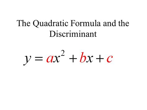 Quadratic Formula Discriminant How To Find The Discriminanttypes Of