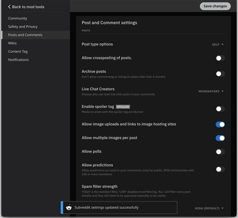 Mod Tools Bug Settings Are Not Taking Effect In Spite Of Being Saved