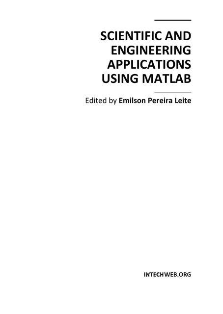 Scientific And Engineering Applications Using Matl Daniel Udocz
