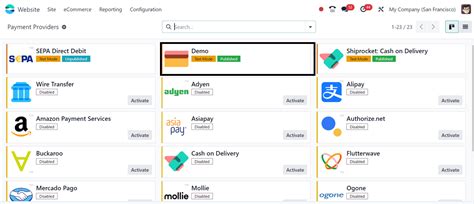 How To Configure Payment Providers Payment Methods On The Odoo 17 Website