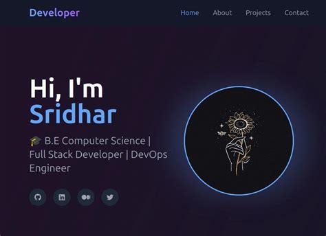 sridhar ravi on linkedin webdevelopment portfolio tailwindcss growthjourney