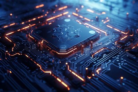 Premium Ai Image Digital Circuitry Patterns Forming A Seamless Conn