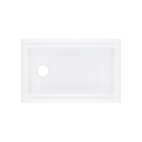 rohl allia 30 fireclay undermount chef workstation sink white