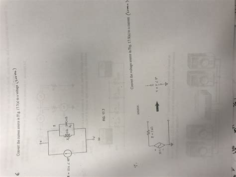 Solved Convert The Current Source In Fig 17 7 A To A Chegg Com