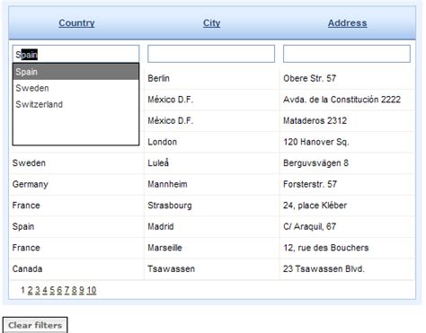 Telerik Web Forms Grid Functionality Filtering Google Like Filtering