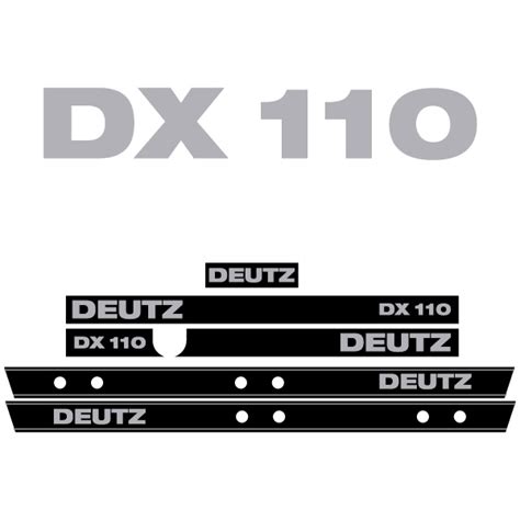 Decals And Emblems Deutz Stickerset Deutz Dx 110