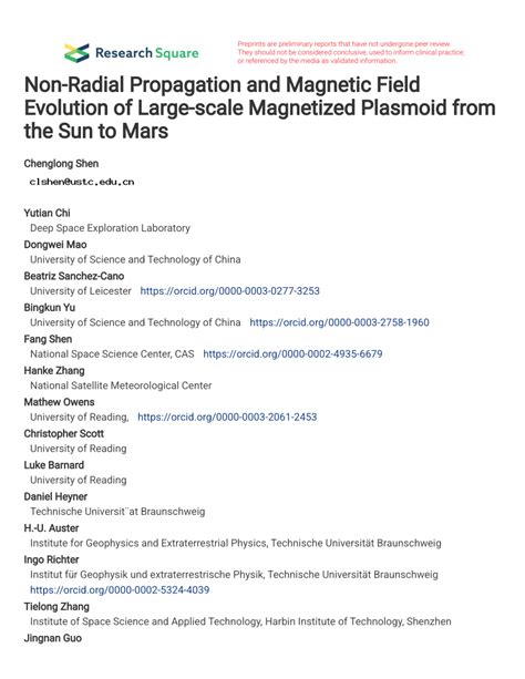 Pdf Non Radial Propagation And Magnetic Field Evolution Of Large