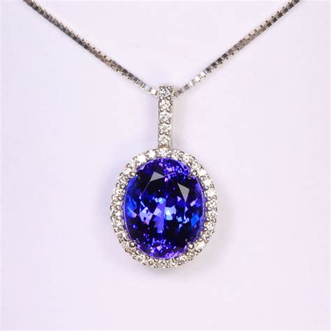 Tanzanite Pendants And Necklaces White And Yellow Gold Designs