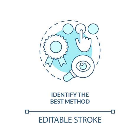 Identify Best Method Turquoise Concept Icon Perfect Usability Testing