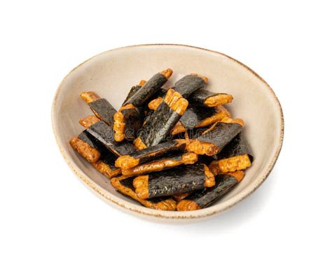 Senbei Isolated Kaki No Tane Rice Crackers Japanese Crispy Snack