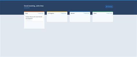 Kanban Board With Tailwindcss And Alpinejs Dev Community