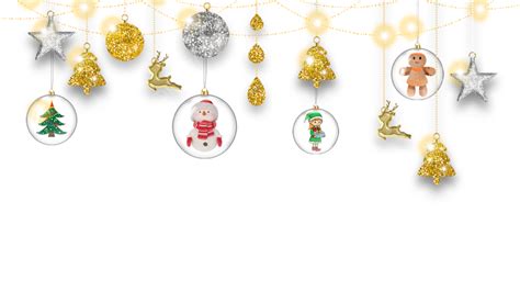 크리스마스 투명 장식 펜던트 크리스마스 성탄절 장식 Png 일러스트 및 Psd 이미지 무료 다운로드 Pngtree