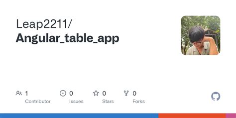 Github Leap2211angulartableapp