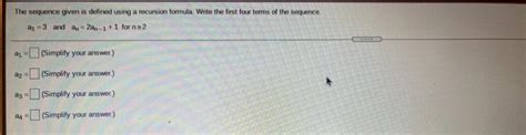 solved the sequence given is detirwed using a recursion