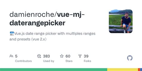 GitHub Damienroche Vue Mj Daterangepicker Vue Js Date Range Picker With Multiples Ranges And