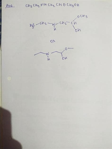 Solved Draw The Bond Line Structure Of This Compound CH3CH2NHCH2CHOCH3OH Course Hero