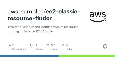 Github Aws Samplesec2 Classic Resource Finder This Script Enables