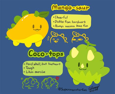Meet Mango Saur And Coco Tops By Supermonsterfan On Deviantart