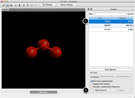 viewing vibrations — avogadro 1 101 0 documentation