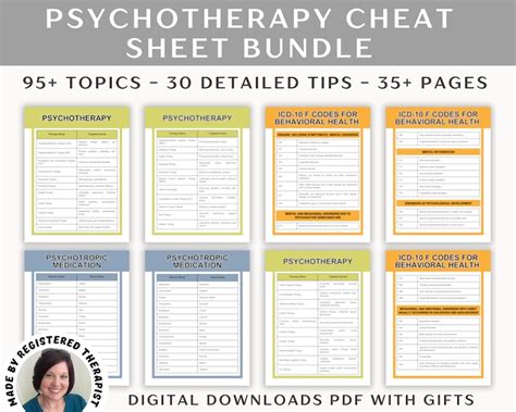 Psychotherapy Cheat Sheets Therapist Cheat Sheets Clinical Terms