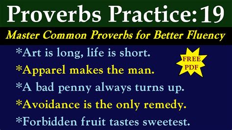 Master Simple Proverbs For Better English Fluency English Speaking