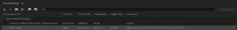 ingest preset dialogue box not showing on media encoder r adobe