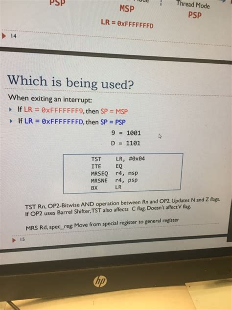 Solved Psp Thread Mode Psp Msp Lr 0xfffffffd Which Is