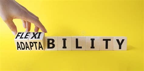Flexibility And Adaptability Symbol Businessman Hand Turnes Cubes And