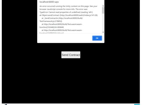 exception when try to execute custom contract from example in