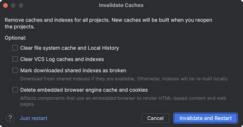 Invalidate Caches PyCharm Documentation