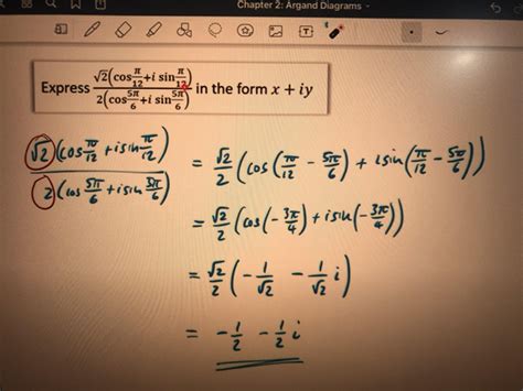 Complex Numbers Help How Does The New Argument Come About Exactly R 6thform
