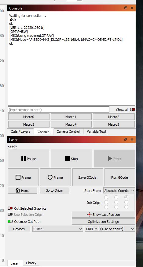 Lightburn Will Not Connect To Ray5 Laser LightBurn Software Questions LightBurn Software Forum