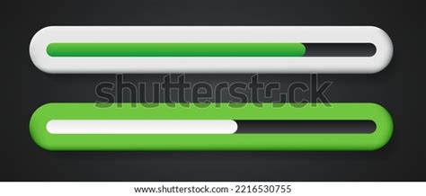 3d Loading Bar Green White Bar Stock Vector Royalty Free 2216530755 Shutterstock