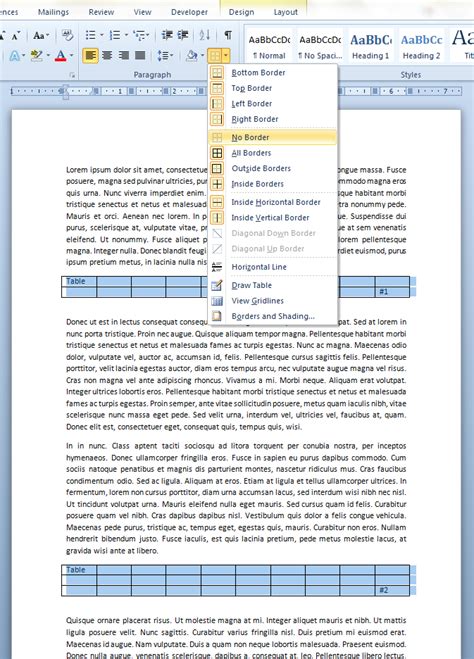 Conversion How To Make All Table Borders Invisible In Ms Word After