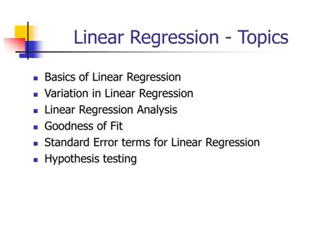 PPT Linear Regression Topics PowerPoint Presentation Free Download ID 523277