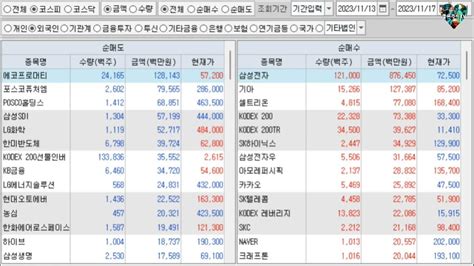 외국인 기관 이차전지 집중 매도 다만 코스피는 삼성sdi Skc 코스닥은 에코프로 포스코dx 엘앤에프 매수 자동차 반도체 인터넷 관련주 기대 Youtube