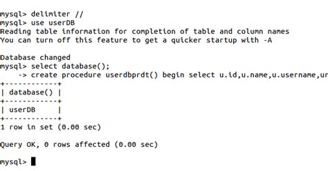 How To Create And Execute Stored Procedure In Linux Mysql Command
