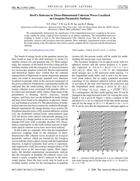 Pdf Devils Staircase In Three Dimensional Coherent Waves Localized