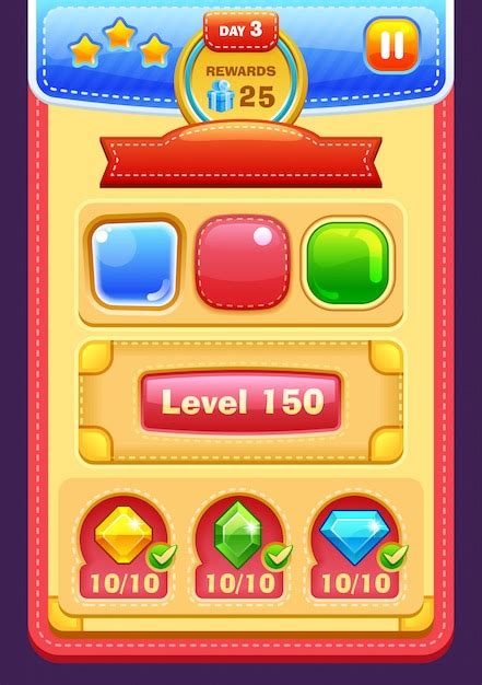 Premium Vector Game Interface Elements